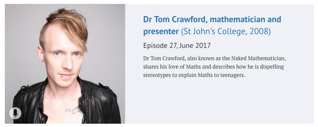 Oxford Alumni Voices – TOM ROCKS MATHS