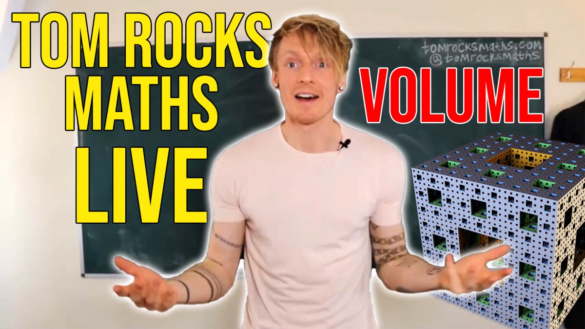 GCSE Maths: Volume of 3D Shapes Livestream – TOM ROCKS MATHS