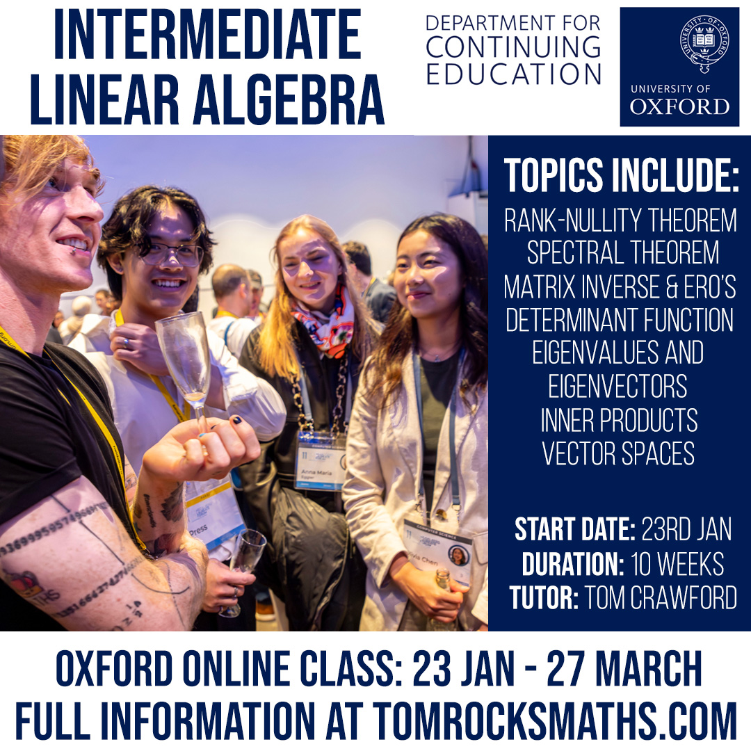 Intermediate Linear Algebra: January 2025 – TOM ROCKS MATHS